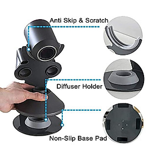 Stand Holder for Dyson Supersonic Hair Dryer Diffuser Nozzles, Magnetic Desktop Bracket Anti-Scratch Storage Organizer Space Saving for Bathroom Bedroom Hair Salon