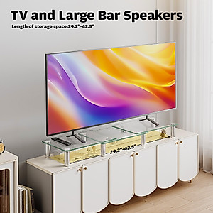 Hemudu Dual Monitor Stand -Adjustable Length and Angle Dual Monitor Riser, Computer Monitor Stand, Desktop Organizer, Monitor Stand Riser for PC, Computer, Laptop (Clear)