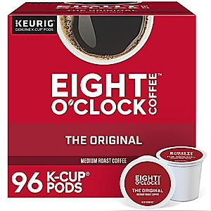 Eight O'Clock Coffee The Original, Single-Serve Keurig K-Cup Pods, Medium Roast Coffee Pods, 24 Count (Pack of 4)