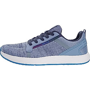 WHITIN Men's Wide Width Toe Box Road Running Shoes Zero Drop Size 9.5 Outdoor Workout Jogging Knit Rubber Stylish Lace up Cushioned Light Blue 43