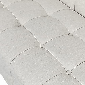 Christopher Knight Home McLarnan Tufted 3 Seater Sofa - Beige/Brown