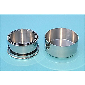 Engraved 5oz Stainless Steel Collapsible Drinking Cup with Leather Case