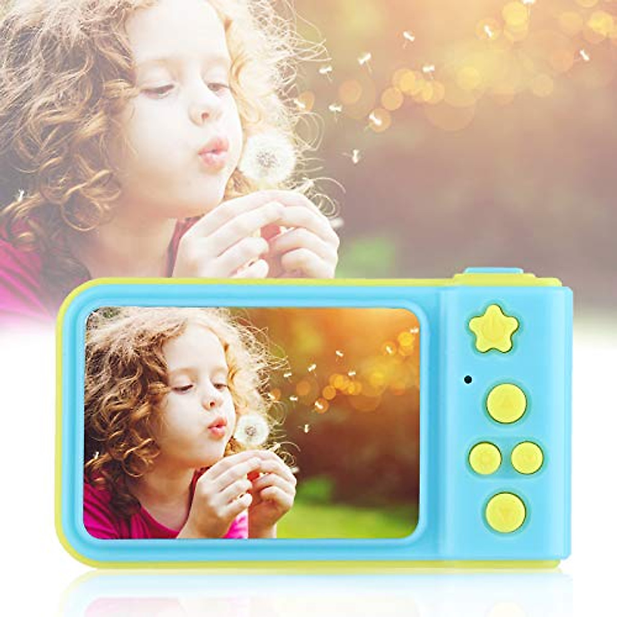 Kids Digital Video Camera,2 Inch 1080P Digital Video Camera Cartoon Toy Camera Support Playback Video & Photo,for Children Boy Girl Birthday Gift (Blue)