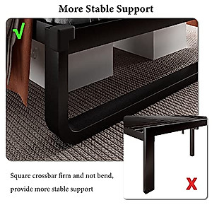 iPormis Twin Size Metal Bed Frame with Faux Leather Headboard, Curved Platform Bed Frame, Thicker Metal Steel Slats Support, 12'' Under-Bed Space, Noise-Free, Easy Assembly, Black