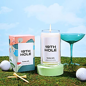 Homesick Premium Scented Candle, 19th Hole - Scents of Sand Dunes, Golden Hops, Amber, 13.75 oz, 60-80 Hour Burn, Gifts, Soy Blend Candle Home Decor, Relaxing Aromatherapy Candle