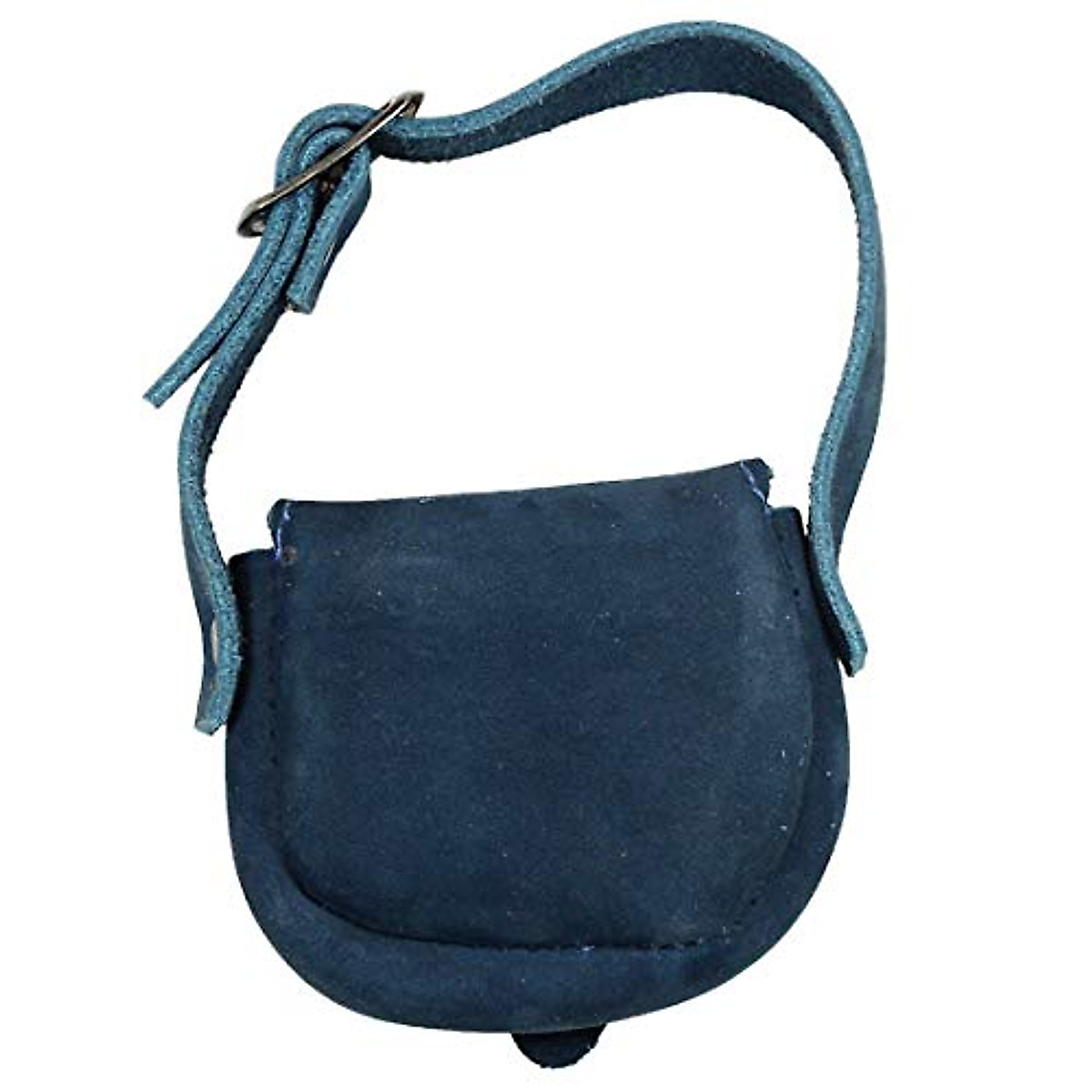 Hide & Drink, Leather Tiny Saddle Bag, Coin Pouch & Cash Holder Organizer, USB, SD Cards, Ornaments, Accessories, Handmade Includes 101 Year Warranty (Blou Reed)