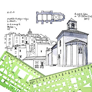 ipxead 11 Piece Geometric Drawing Template Measuring Ruler, Transparent Green Plastic Ruler with Portable Plastic Bag for, for Studying, Designing and Building