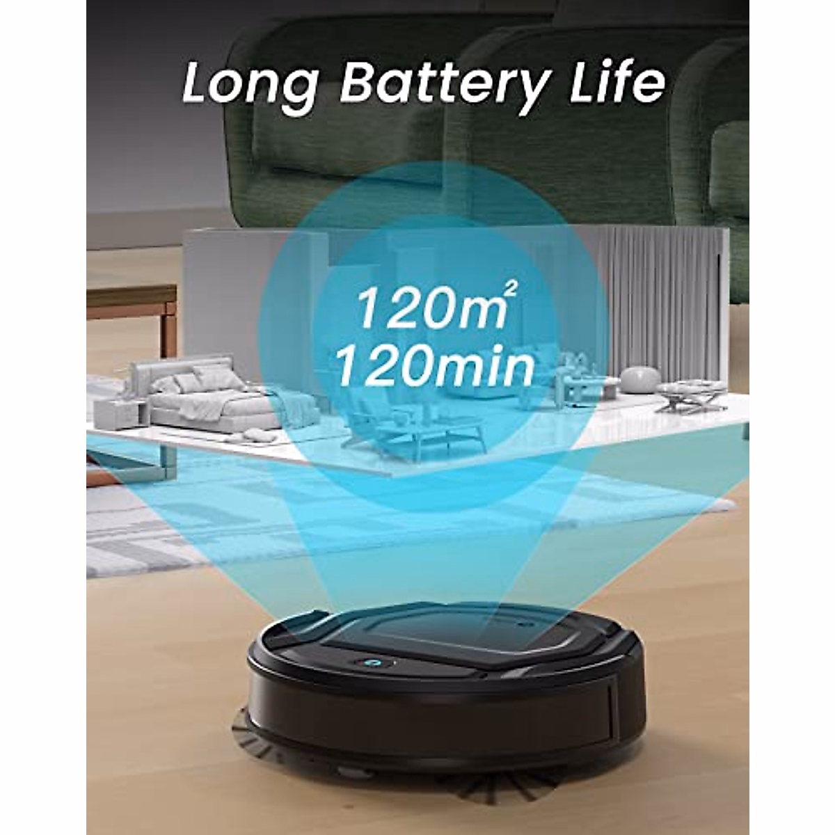 Lefant Robot Vacuum Cleaner with 2200Pa Powerful Suction,Tangle-Free,Wi-Fi/App/Alexa,Featured 6 Cleaning Modes,Self-Charging Slim Robotic Vacuum Cleaner, Ideal for Pet Hair, Hard Floor M210 Pro