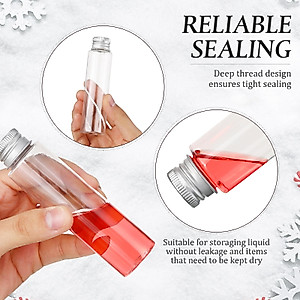 Tioncy 100 Pcs Clear Plastic Test Tubes Gumball Tubes 50 ml Plastic Vials with Caps Storage Containers for Plants, Beads Candy Powders Spices Storage Scientific Experiments Interest Cultivation