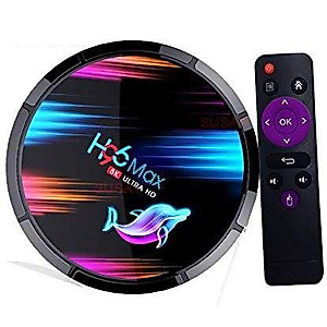 Android 9.0 TV Box 4GB RAM 64GB ROM H96 Max Smart TV Box Amlogic S905X3 Quad-core 8K/1000M LAN/1080P/USB 3.0/H.265/WIFI 2.4G/5G Android TV Box Media Player
