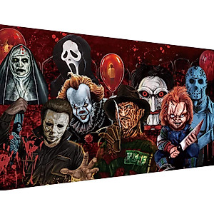 Halloween Paint by Numbers for Adults, Horror Large Paint by Number Kits for Beginner, Color Oil Painting Acrylic on Canvas Paints without Frame for Home Wall Decor（16x24 Inch）