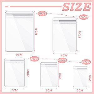 160 Pieces Self Seal Jewelry PVC Bags Plastic Anti Tarnish Jewelry Storage Bags Clear Jewelry Organizer Bag Jewelry Pouches Small Zipper Bags for Holding Earring Ring Necklace Jewelry, 5 Sizes