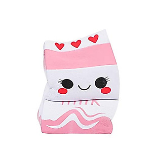 Anboor 8.9 Inches Milk Box Squishies Jumbo Soft Slow Rising Scented Kawaii Food Squishies Charms Stress Relief Kids Toys Decorative Props, Pink