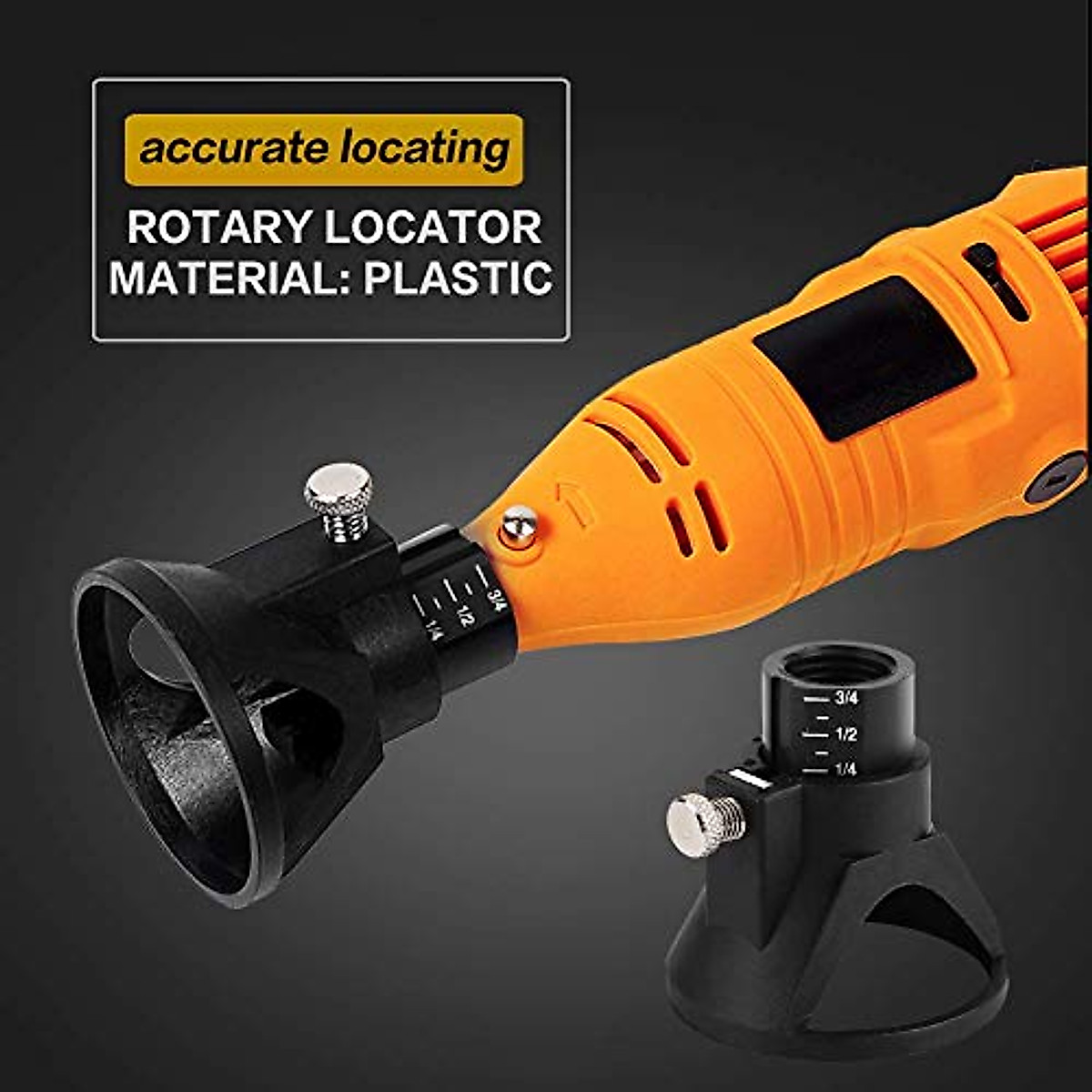 Drill Locator Rotary Positioner Professional Drill Grindering &Polishing Positioner Retainer Rotary Tool Accessory Electric Locator Horn Carving Rotary Tool Attachment