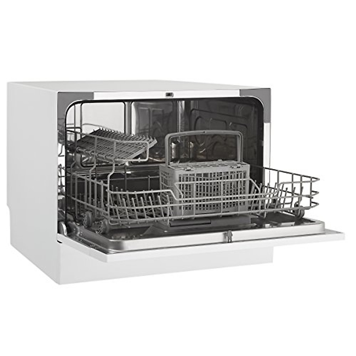 Danby DDW621WDB Countertop Dishwasher with 6 Place Settings, 6 Wash Cycles and Silverware Basket, Energy Star-Rated with Low Water Consumption and Quiet Operation