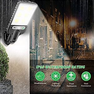 Solar Outdoor Lights - Solar Motion Lights Outdoor IP65 Waterproof with Remote Control, 72COB Outdoor Solar Lights for Yard, Driveway, Garden, Parking Lot, Garage,Pathway