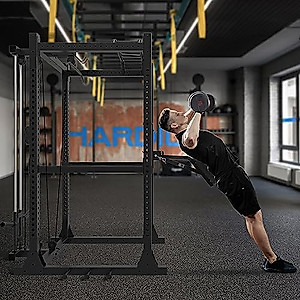 FAGUS H Chest Support Rack Attachment, Power Cage Attachment, Seal Row Pad for Row Fly Curl Press Machine, Fits 2.36"×2.36" Squat Racks and 1" Hole diameters