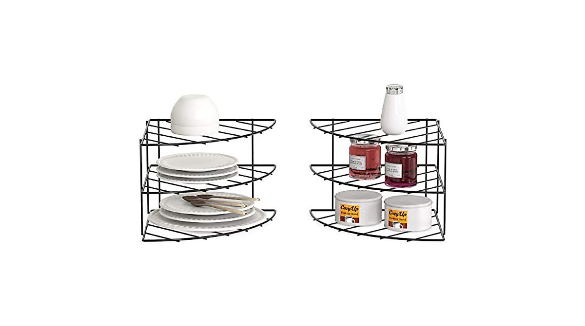 DecoBros 3-Tier Shelf Organizer - 2 Pack for Cabinets
