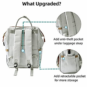 SUBEIXI Laptop Backpack 15.6 Inch with Laptop Compartment, Nurse Teacher Backpack Women Man for School College Travel, Anti-Theft Laptop Bag with USB Charging Port