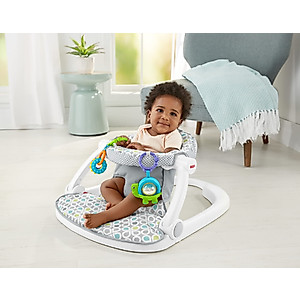 Fisher-Price Playtime Bundle, Sit-Me-Up Floor Seat and Work from Home Gift Set, 3 Activity Toys for Baby