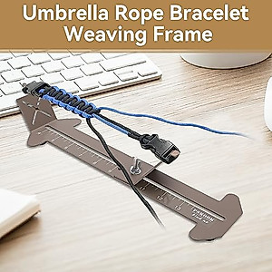 Cyrank Paracord Bracelet Jig Kit, Adjustable Length Metal Bracelet Maker Kit Paracord Tool Kit Paracord Jig Bracelet Maker DIY Weaving Craft Tools Set