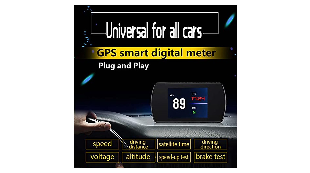 ACECAR T800 Car HUD - Universal GPS Speedometer & Safety Display