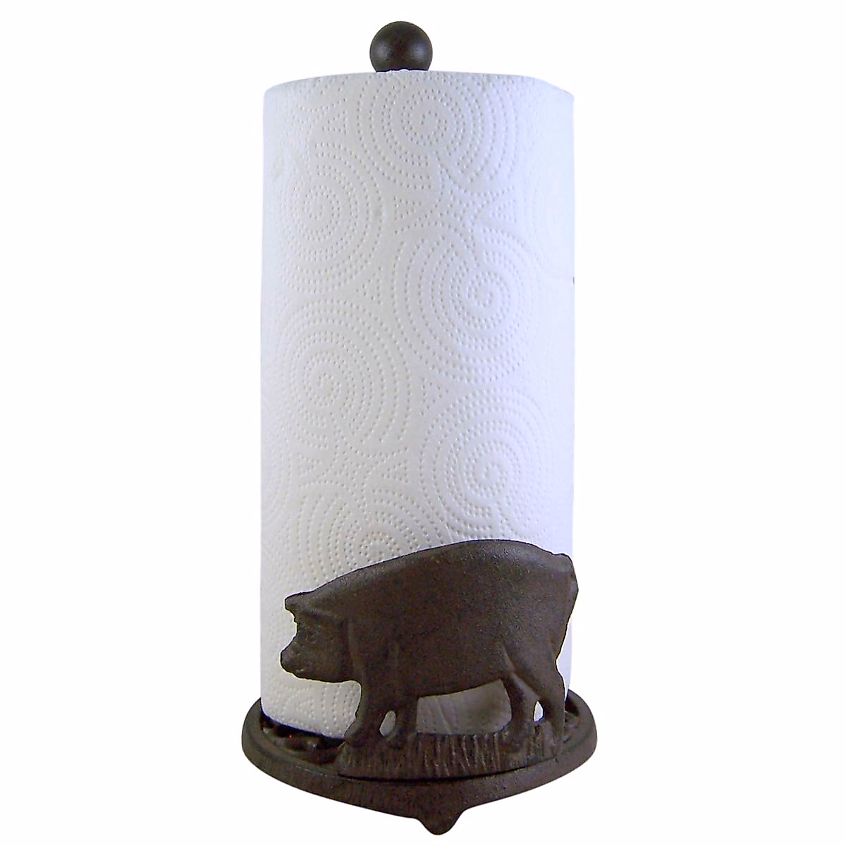 Cast Iron Pig Paper Towel Holder 13 Inch