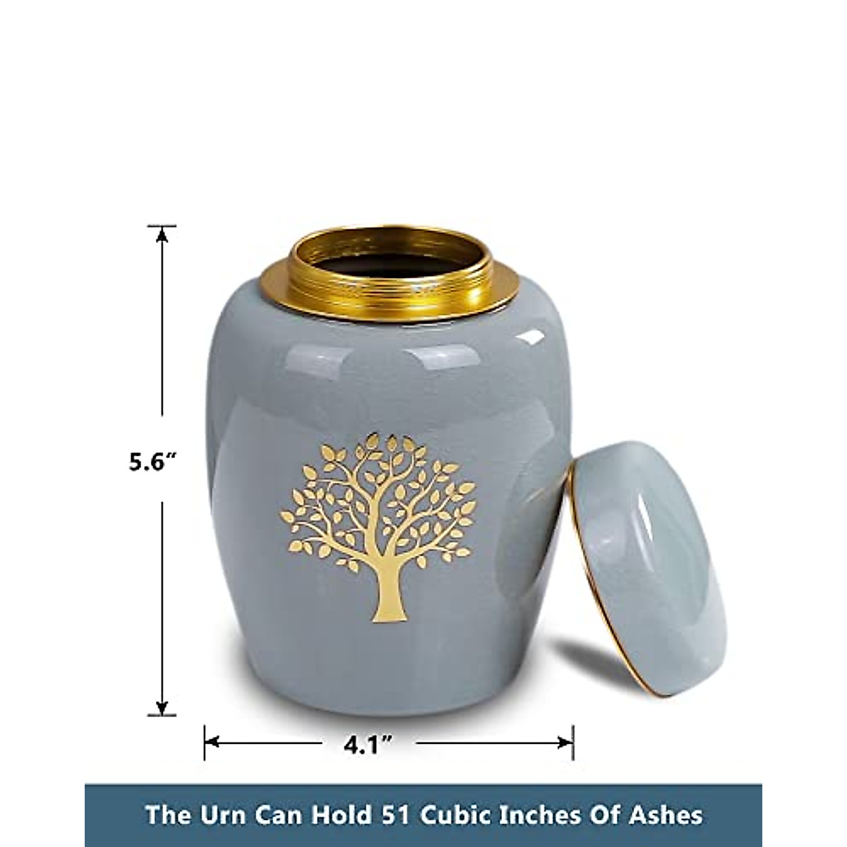 Medium Urns for Human Ashes,Beautiful Ceramic Tree of Life Cremation Urn,Keepsake Urns for Human Ashes,for Sharing Adult or Baby Urns for Ashes,Pet Urn.