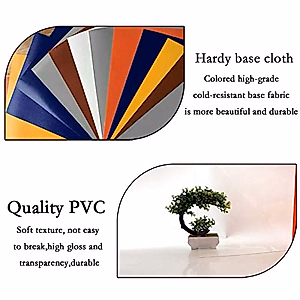 HIYOUGO Outdoor Vinyl Curtain with Clear Tarp Panel, 11x8ft PVC Heavy Duty Clear Panel Curtains with Grommets Weather Resistant Curtains for Patio, Pergola, Porch, Gazebos