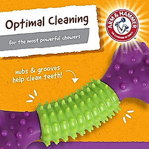 Arm & Hammer Nubbies Dental Toys DuoBone Dental Chew Toy for Dogs Best Dog Chew Toy for The Moderate Chewers Reduces Plaque & Tartar Buildup Without Brushing, Chicken Flavor (Pack of 24)