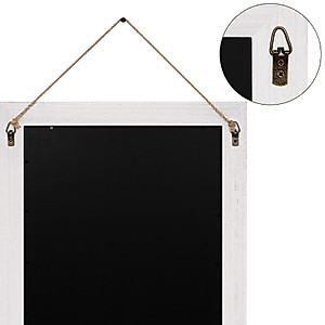 Emfogo Wall Mirror with Shelf, 20 x 16 inch Farmhouse Decor Wall Mirror Hanging for Bathroom, Vanity, Bedroom, Entryway, Living Room (Weathered White)