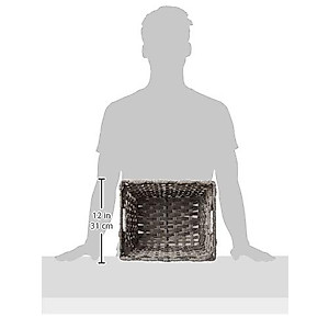 Whitmor Split Rattique Gray Wash Small Tote