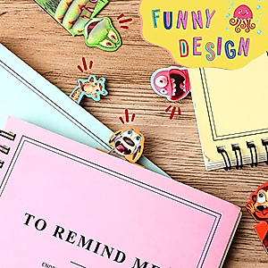 12 Pieces Magnetic Bookmarks Cute Animal Magnet Page Markers Page Clips Bookmark Funny Animal Magnetic Bookmarks Magnet Page Marker Clips for Students Teacher Reading Party Favor (Animal Style)