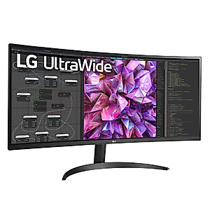 LG 34WQ60C-B.AUS 34" Curved UltraWide™ QHD IPS HDR 10 Monitor with Dual Controller & OnScreen Control, Black