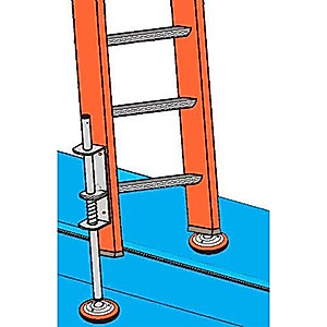 Xtenda-Leg® Ladder Leveler with Rubber Feet Orange Meets OSHA Safety Standards ANSI 14.8