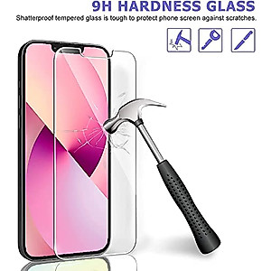 Ferilinso Designed for iPhone 13 Mini Screen Protector, 3 Pack HD Tempered Glass with 2 Pack Camera Lens Protector, Case Friendly, 9H Hardness, Bubble Free, 5G 5.4 Inch, Easy Installation