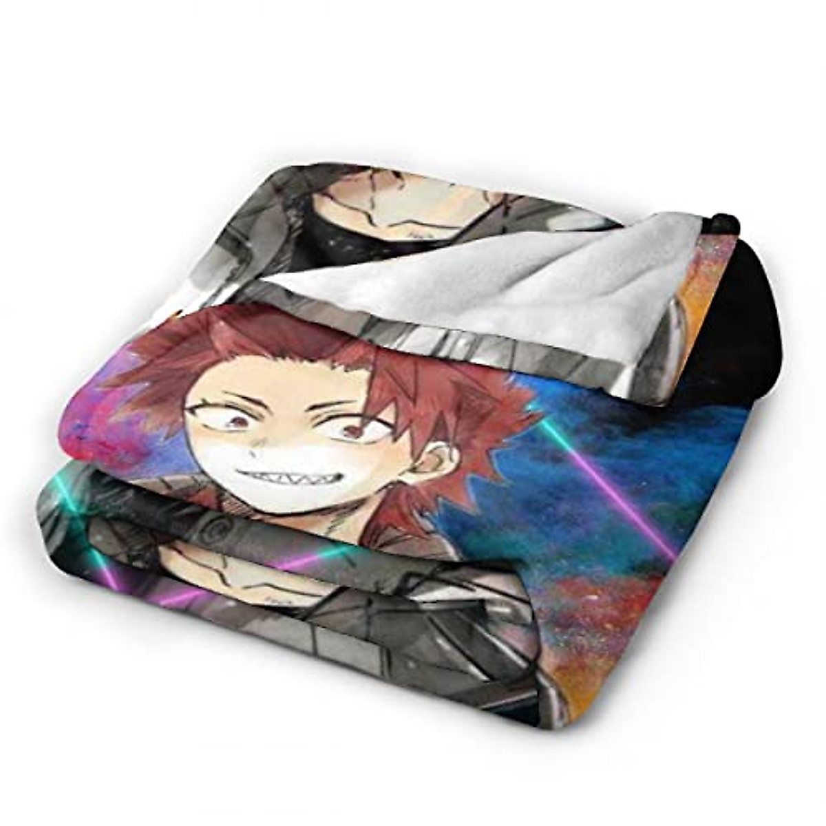 My Hero Academia Blanket Eijiro Kirishima Handsome Blankets and Throws Hypoallergenic Cartoon Blankets and Throws for Camping Outdoor Car Farmhouse 60x50 in