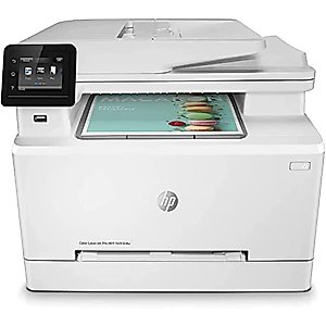 HP Laserjet Pro MFP M283cdw Wireless Color All-in-One Laser Printer, Print&Copy&Scan&Fax, up to 22 ppm, 600x600 dpi, 2.7" Color Touchscreen, Work with Alexa (7KW73A), with Lanbertent Printer Cable