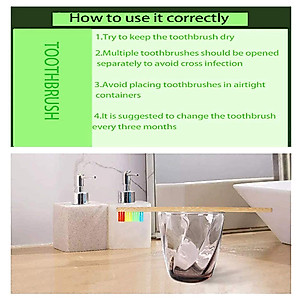 ECOPRO Kids Bamboo Toothbrushes 20 Pack Manual Toothbrush Set Premium, Eco-Friendly Wooden Handle Tooth Brushes Kit for Chidren (Mixed-Color 20 Pcs)