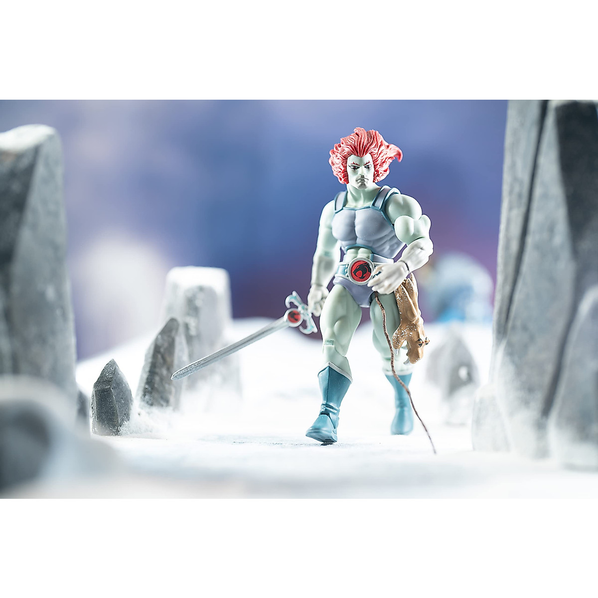Super7 ULTIMATES! Thundercats Lion-O (Hook Mountain Ice) - 7" Thundercats Action Figure with Accessories Classic Cartoon Collectibles and Retro Toys