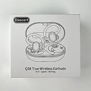 Wireless Earbud, Sport Bluetooth 5.3 Headphones with Earhooks Bluetooth Earbud in-Ear with Immersive Sound, Wireless Earphones IP7 Waterproof, Dual LED Display, 48H Playtime, Noise Cancelling, Running