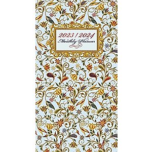 Tuscan Delight | 2023-2024 3.5 x 6.5 Inch Two Year Monthly Pocket Planner Calendar | Foil Stamped Cover | BrownTrout | Stationery Elegant Exclusive
