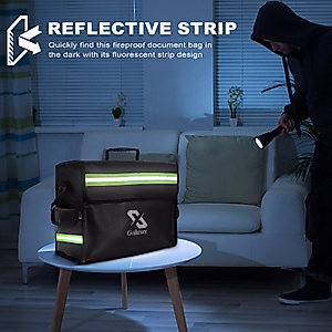 Fireproof Document Bag - Fireproof Document Box - Fireproof Money Bag Keep Your Valuables Safe 17 x 12 x 5.8 inches