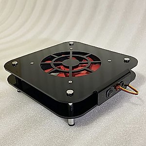 Yoqanr Mac Mini Radiator Cooling Fan Wind Speed Enhancement Modified Chassis ,Mini Radiator Overclock Base with 12cm Silent Fan