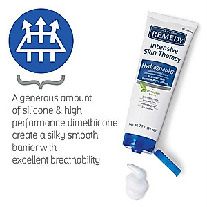 Medline Remedy Intensive Skin Therapy Hydraguard-D Silicone Barrier Cream, Gentle On Fragile Skin, Nourishes and Soothes, 2 Ounce.