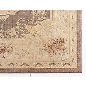 Unique Loom Versailles Collection Traditional Classic Floral Motif Area Rug (2' 2 x 3' 0 Rectangular, Brown/ Ivory)