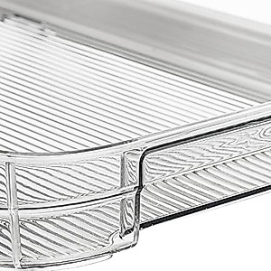 Peohud 2-Tier Under Sink Organizer, Double Sliding Cabinet Basket Organizer Drawer, Easy Access Pull Out Bathroom Vanity Counter Tray, Multi-purpose Storage Bins Rack for Kitchen Office Pantry Dorm