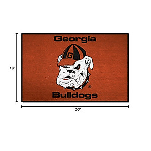 FANMATS 4955 Georgia Bulldogs Starter Mat Accent Rug - 19in. x 30in. | Sports Fan Home Decor Rug and Tailgating Mat - "Bulldog" Logo, Red