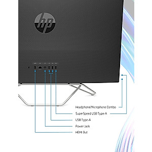 HP 2022 Newest 27 inch FHD All-in-One Computer, AMD Ryzen 5 5500U(Beat i5-1135G7, up to 4.0 GHz), 16GB RAM, 1TB PCIe SSD+1TB HDD, Webcam, Ethernet, WiFi, Speakers, HDMI, Win11, w/Keyboard+Mouse