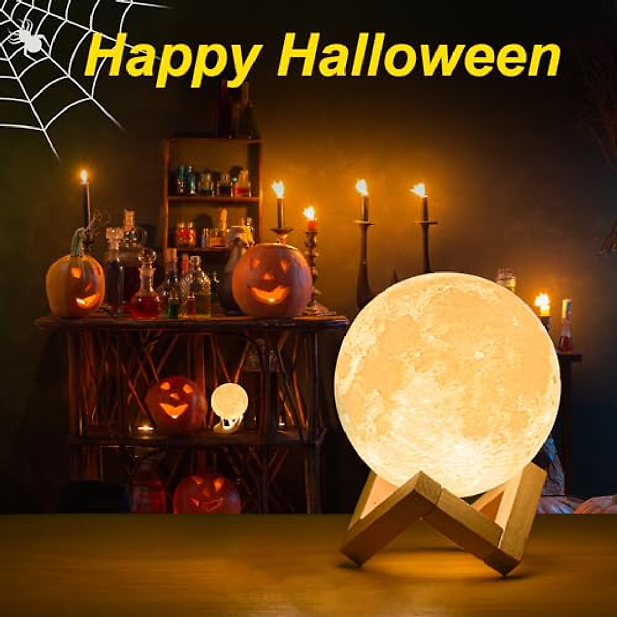 Moon Lamp for Adults 3D Magical Globe Ball for Space Decor - Classical Moon Night Light - Dimmable and Touch Control Design,Birthday Father's Day Gifts for Women,Kids,Child and Baby Home Decor